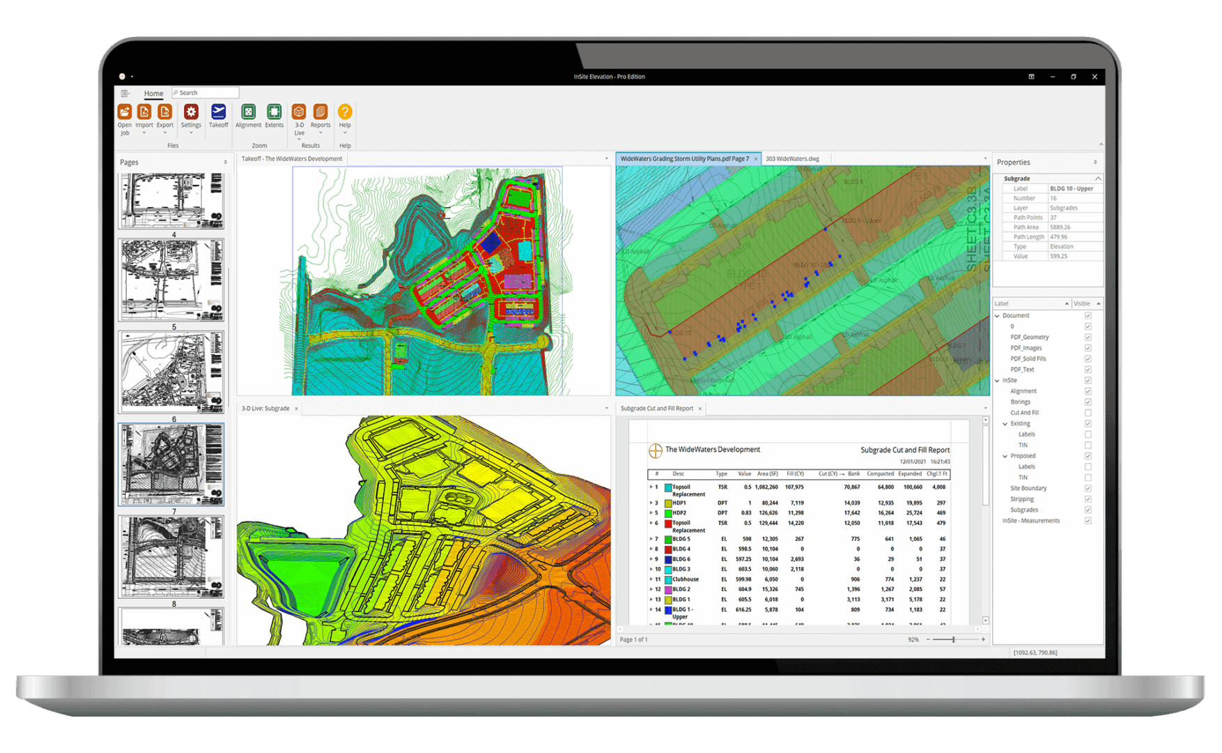 InSite Elevation Pro Earthwork Takeoff Software
